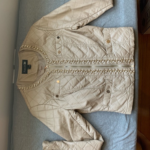 Forever 21 | Jackets & Coats | Gold Leather Jacket | Poshmark
